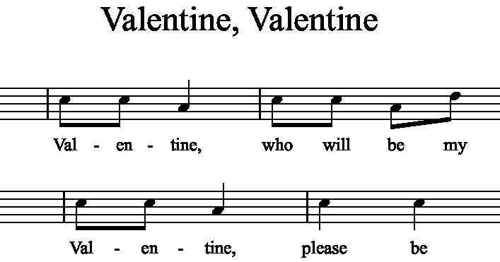 Valentine, Valentine - Music a la Abbott - Amy Abbott - Kodály Inspired ...