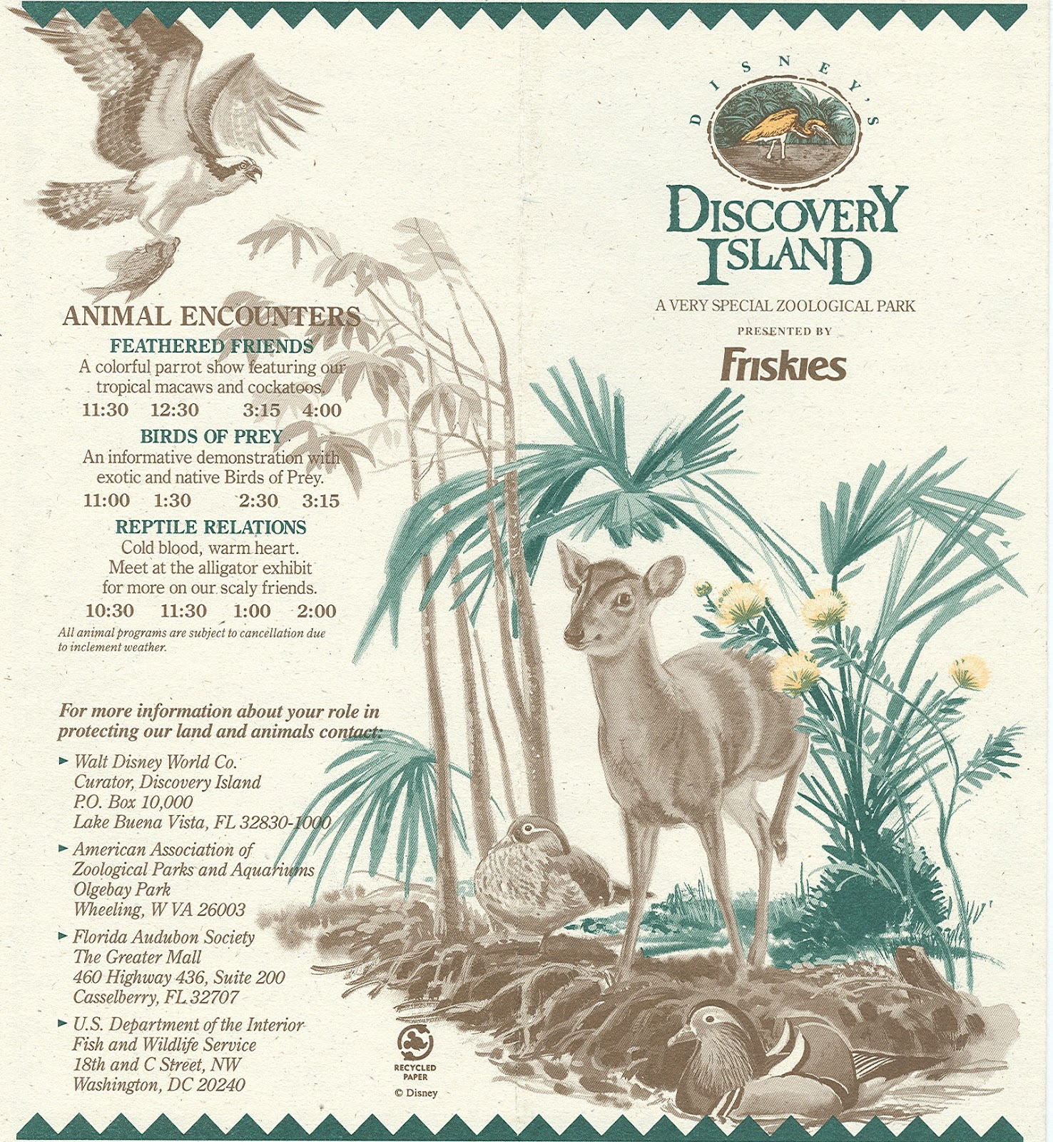 Disney Vacation Kingdom: Discovery Island Guidemap