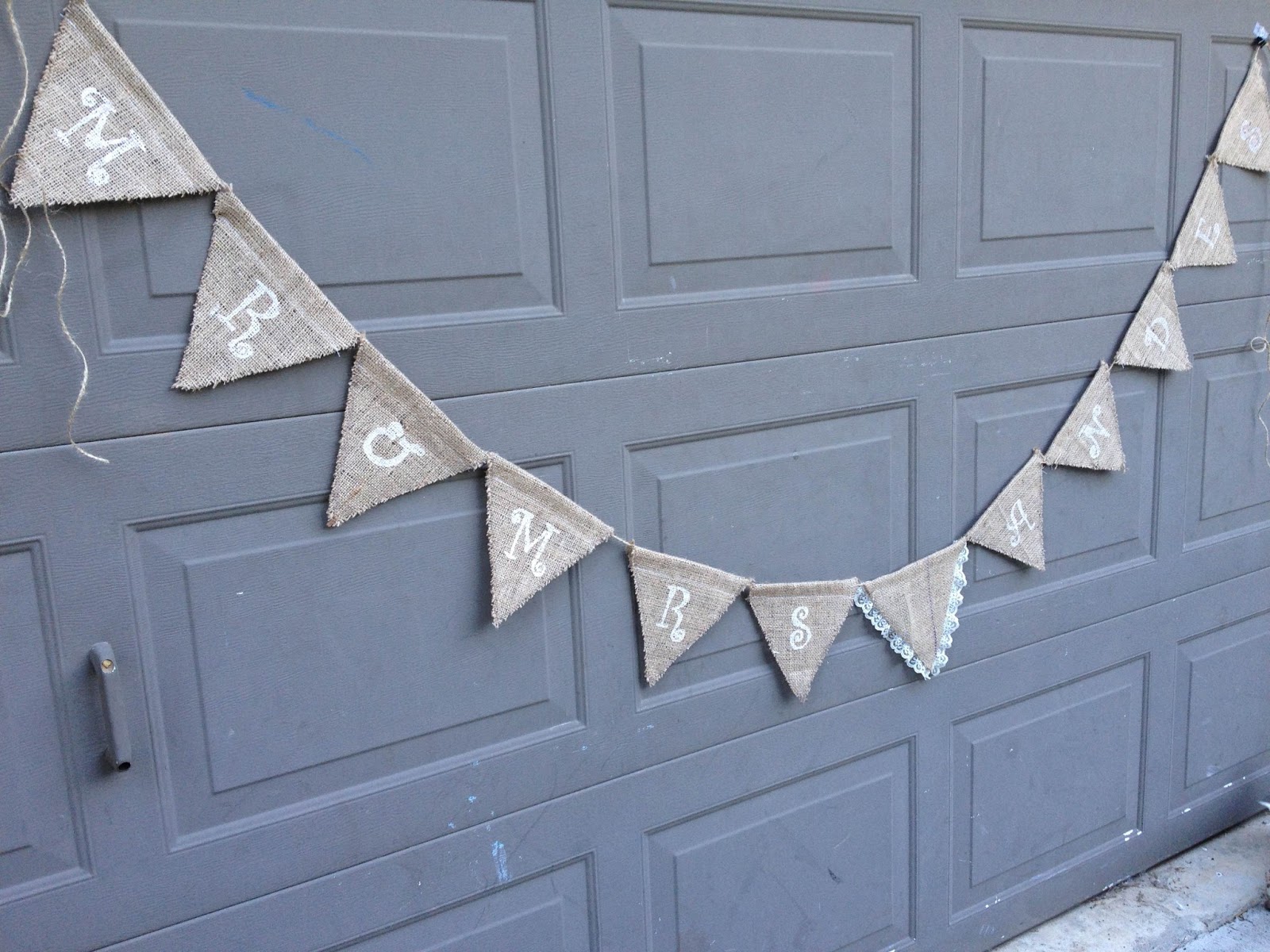 Burlap Wedding Banners