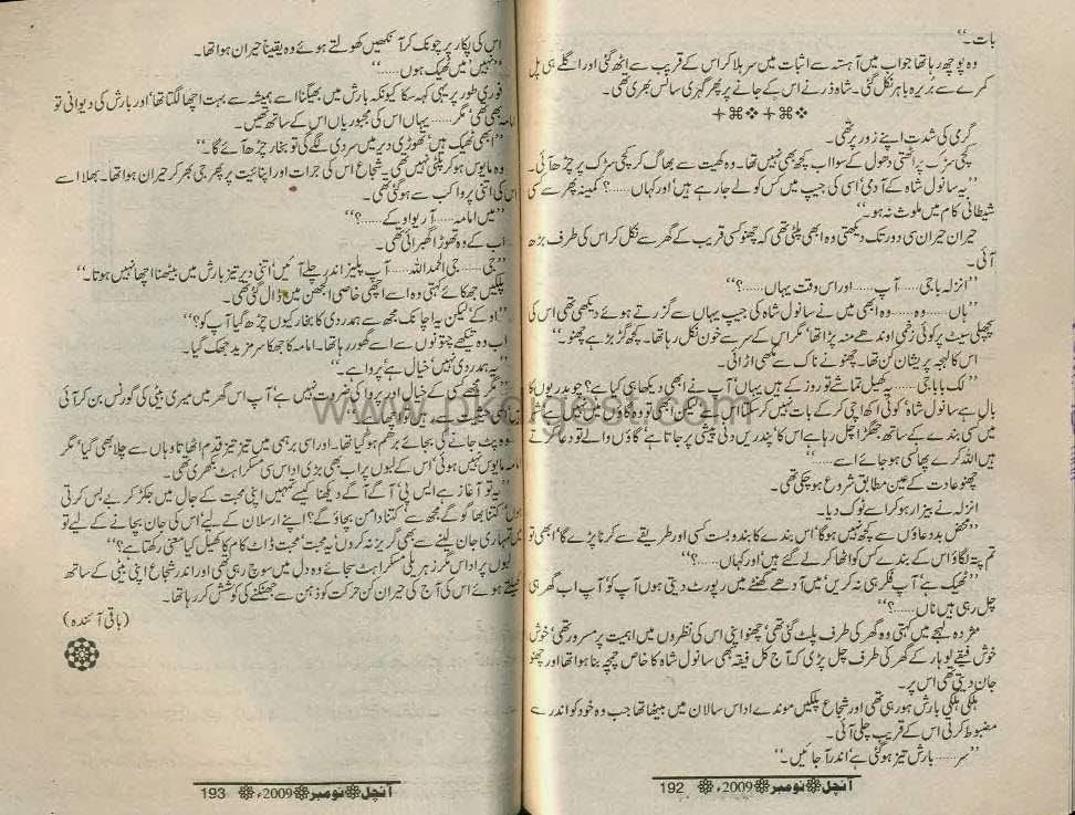 Free Urdu Digests: Aanchal Digest November 2009 Online Reading.