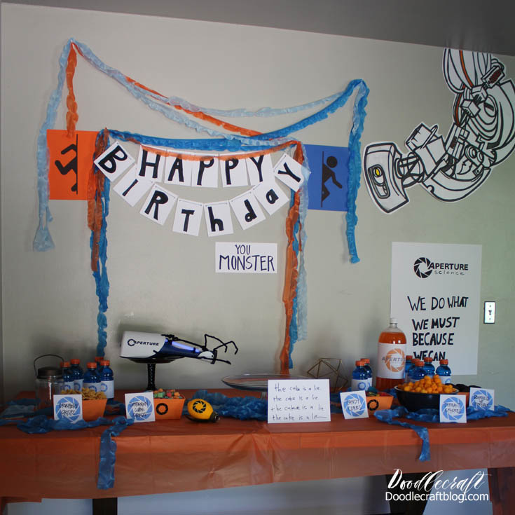 Portal Video Game Birthday Party!