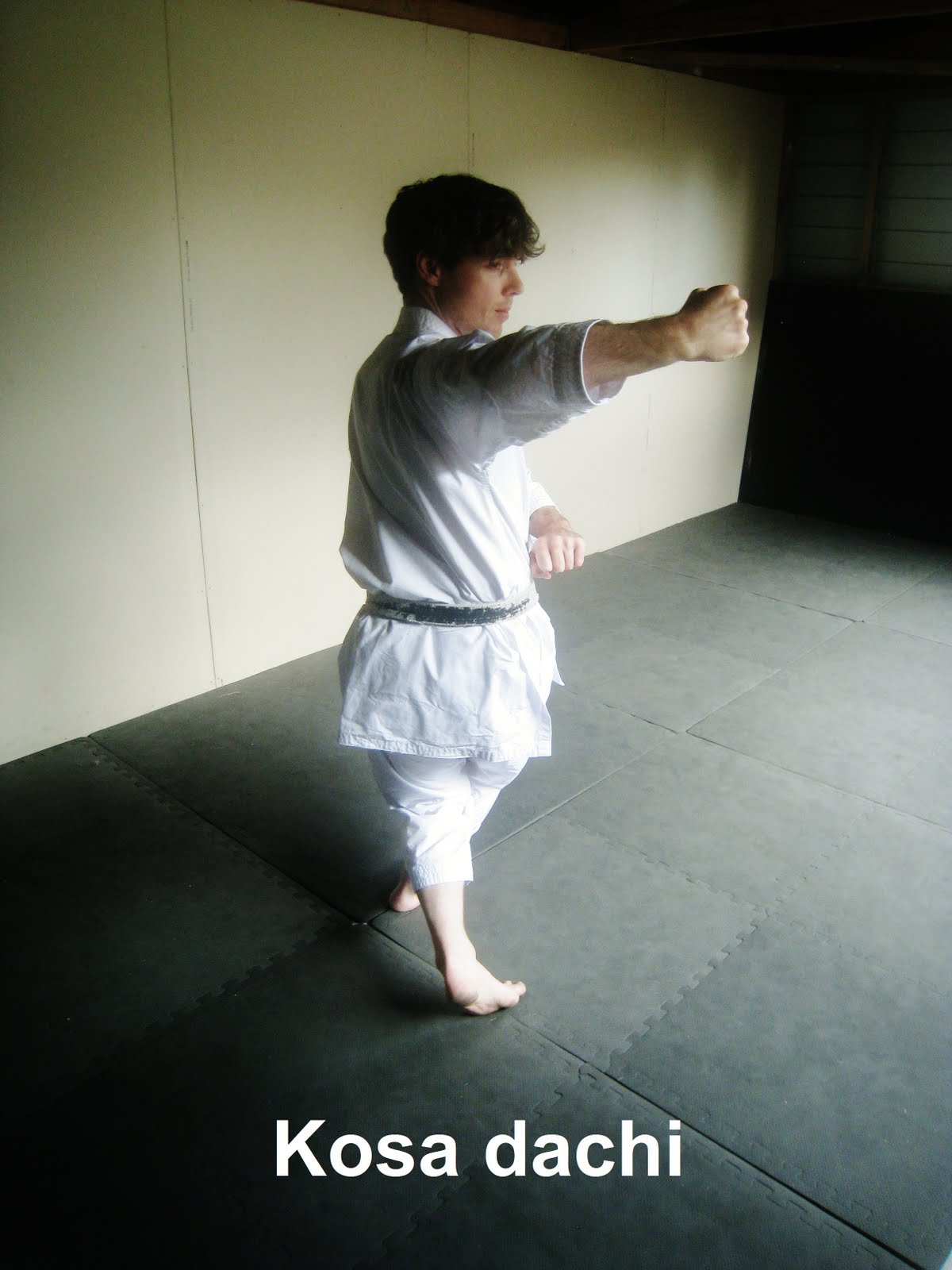 Kosa dachi, Posicion de transito