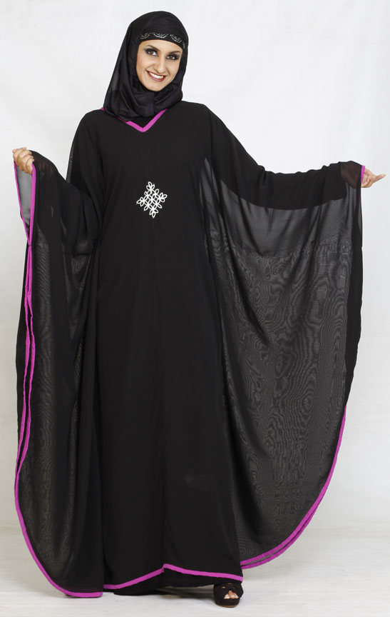 BLACK SAUDI ABAYA STYLES - Hijab Trade Fashion