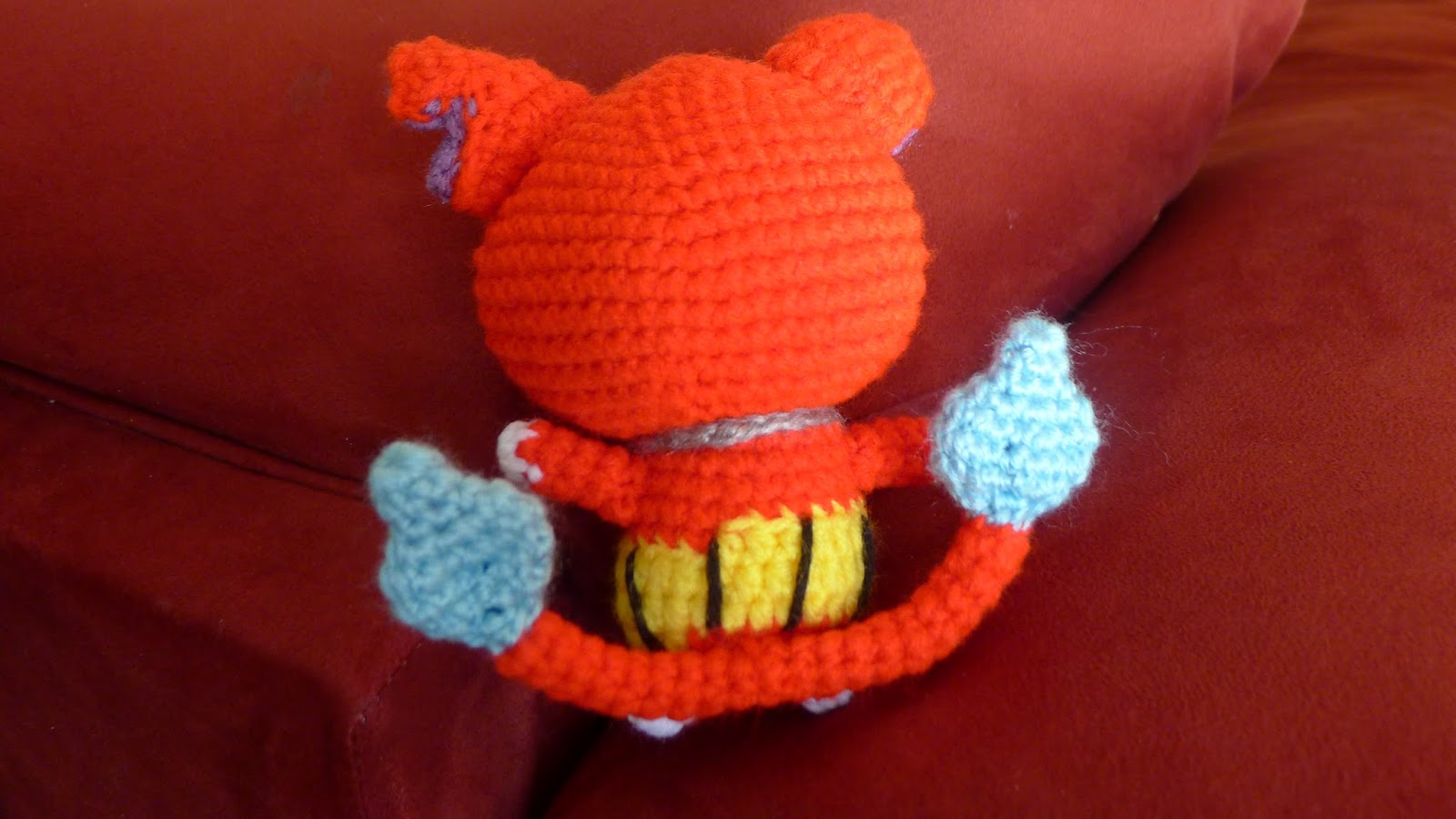 mnopxs2 the blog: Crochet Jibanyan from Yo-Kai Watch!
