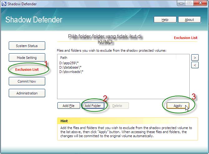 Tutorial Installasi dan Pemakaian SHADOW DEFENDER ~ Ilmu Komputer Zakaria