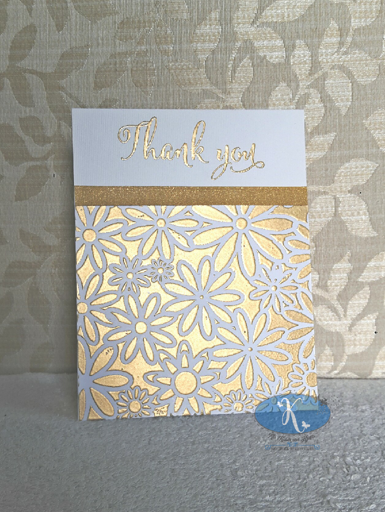 Thank you card - Stencil + Embossing