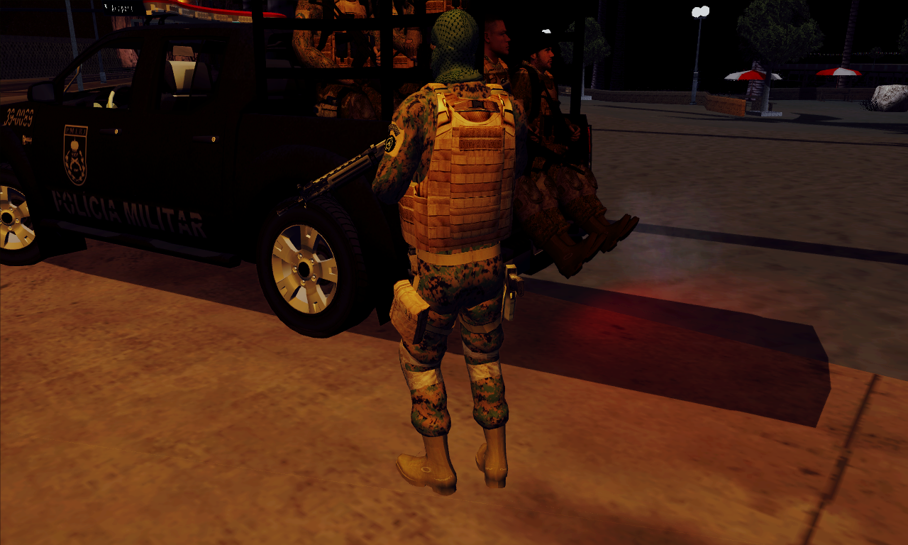 Equipe Tático PMBA: Skin BOPE PMERJ com keffiyeh " Lenço Palestino