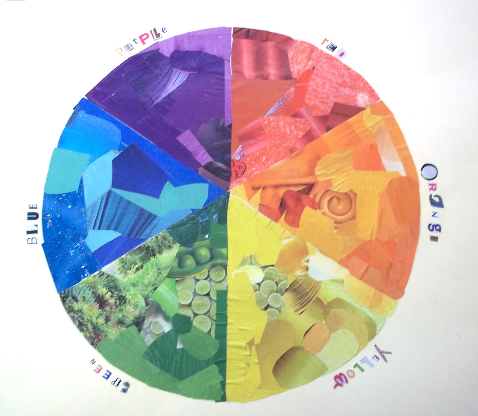 Monument Valley Regional Middle School Art Class: Color Wheel Collage ...