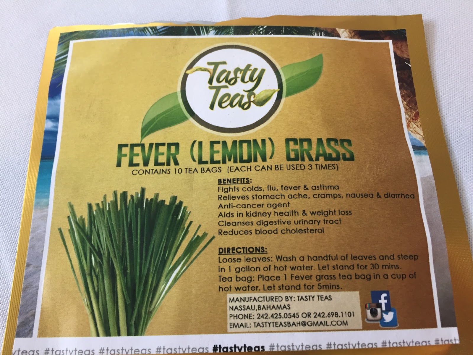 Rosemary's Sampler: Tasty Teas, Nassau, Bahamas