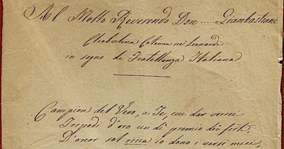 Ricordi: CLEOBULINA COTENNA " patriota ... IN SEGNO DI FRATELLANZA ...