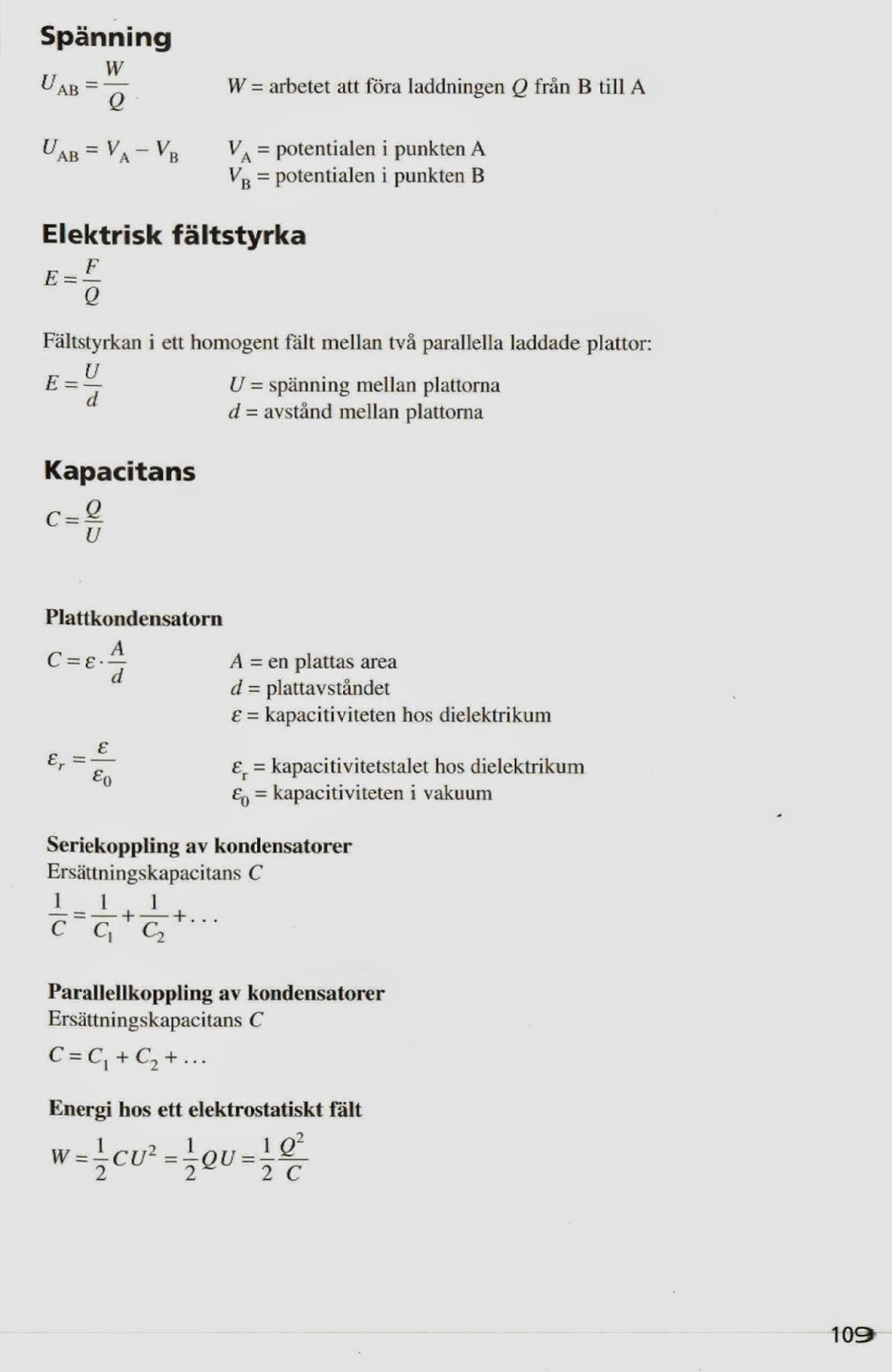 Max Skolblogg: fysik: formelsamling