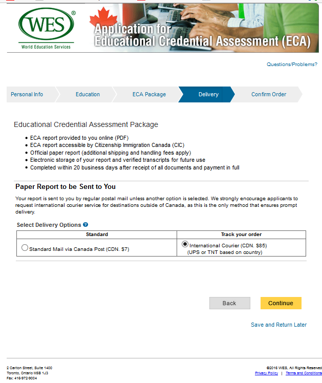 Almatareed.Canada : World Education Services (WES) Evaluation