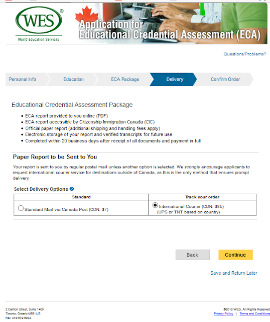 Almatareed.Canada : World Education Services (WES) Evaluation