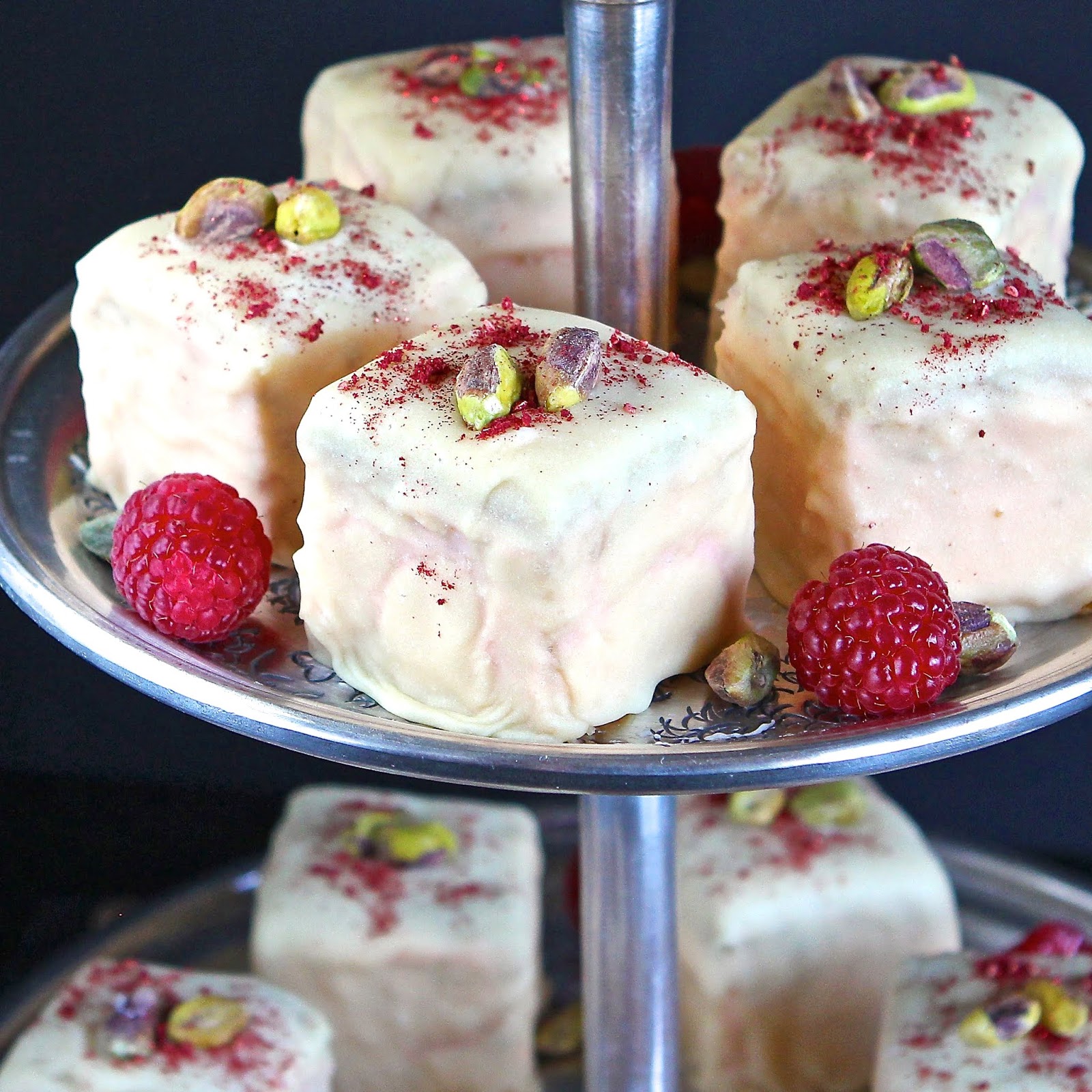 Gluten Free Alchemist: Pistachio, Orange & Raspberry Fondant Fancies ...