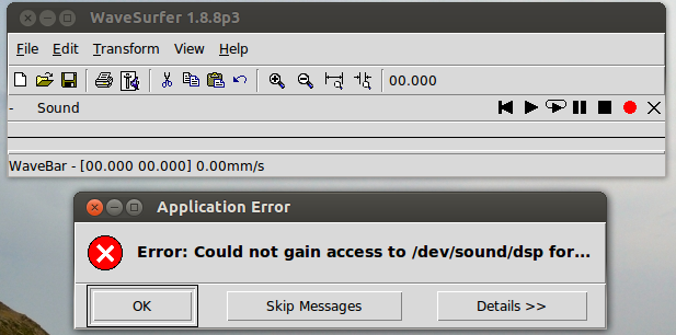 Avi del Bigoti: Error Wavesurfer en Ubuntu