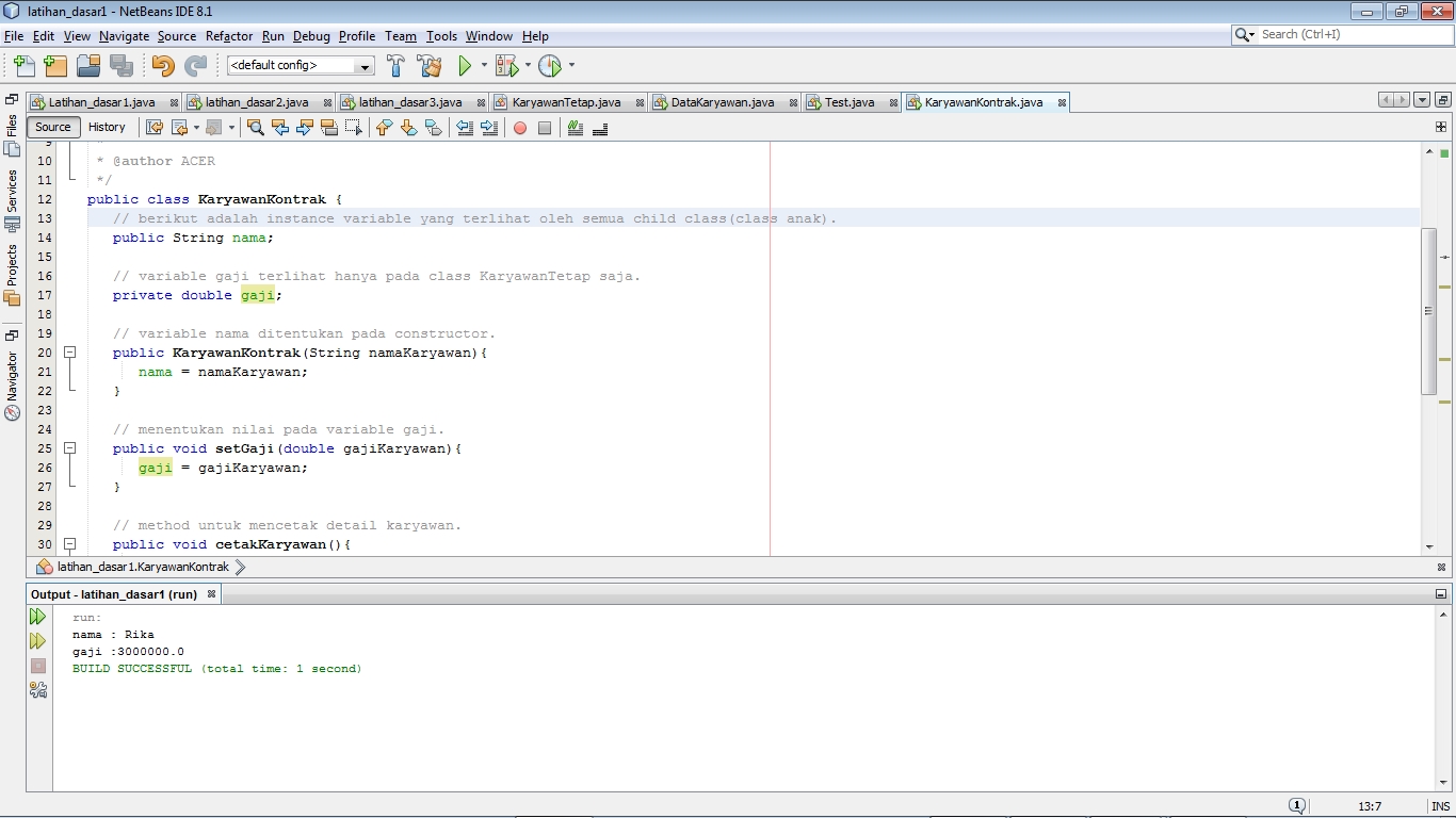 Belajar Java Tipe Variable Java Variable Types Java Netbeans 8579