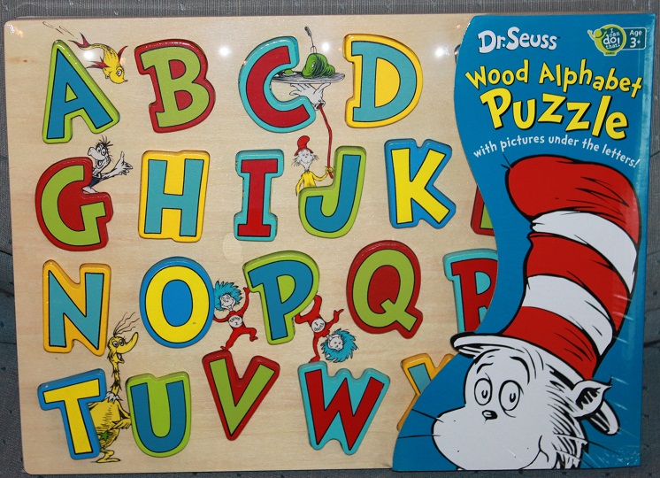 Airplanes and Dragonflies: Dr. Seuss Wood Alphabet Puzzle Review!