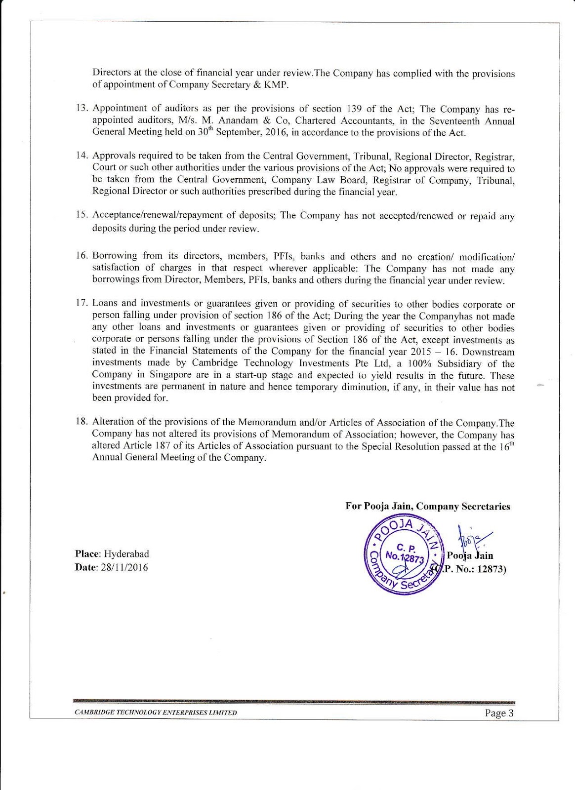 PROMETRICS Finance : Role of Company Secretary in India