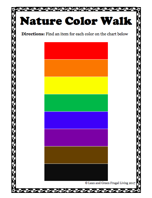 Free Printable! Nature Color Walk - Take It From Nicole