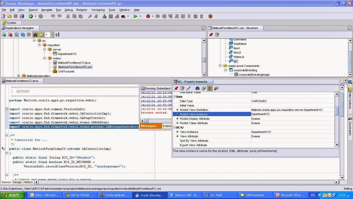 ORACLE TIPS: OAF Form Items