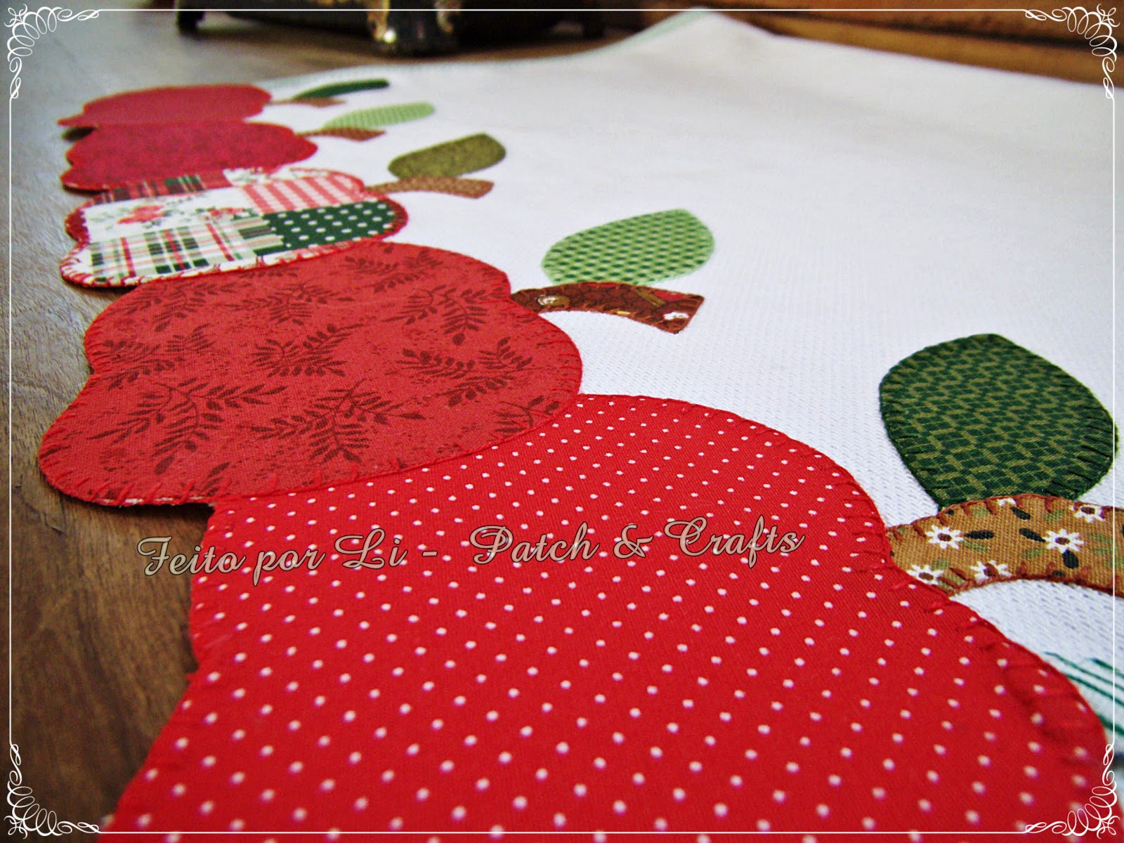 Feito por Li - Patchwork e Crafts: Guardanapo em Patch Apliqué