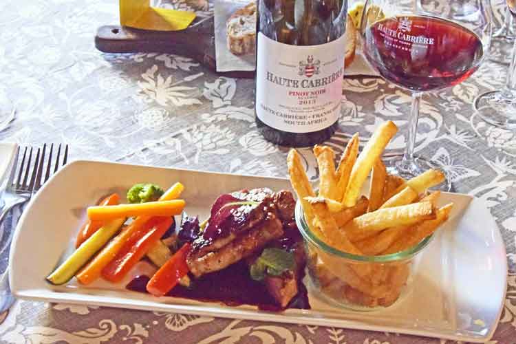 .: Lunch from the winter menu at Haute Cabrière, Franschhoek