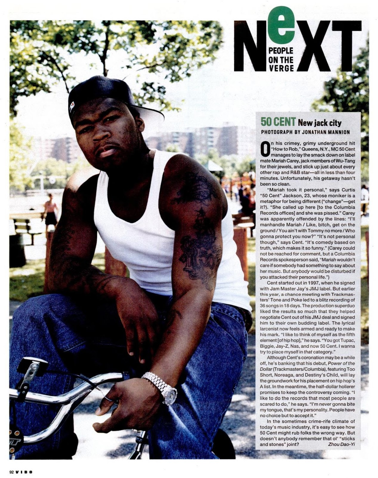 Hip-Hop Nostalgia: 50 Cent 'Next' Feature In Vibe Magazine (October, 1999)