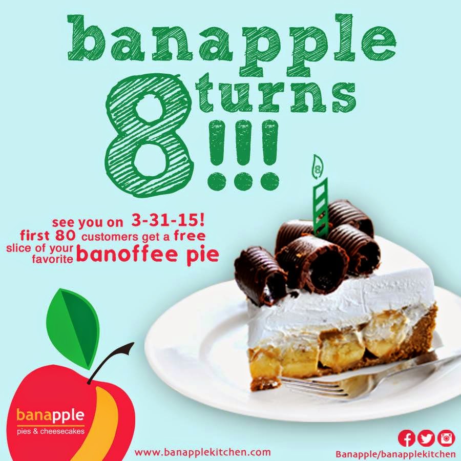 Manila Shopper: Banapple 8-Year Anniversary Promo: March 31 2015