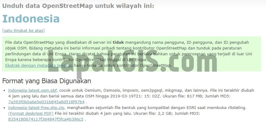 6 Layanan untuk Mendapatkan SHP Shapefile Gratis Indonesia - Lapak GIS