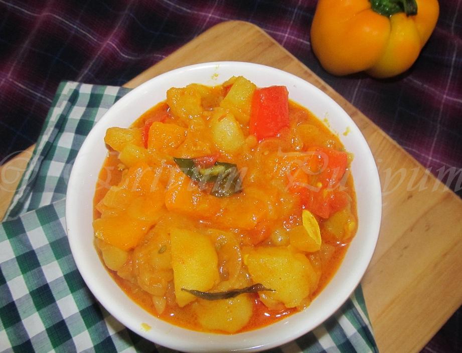 no bake oatmeal cookies: Potato-Capsicum Masala