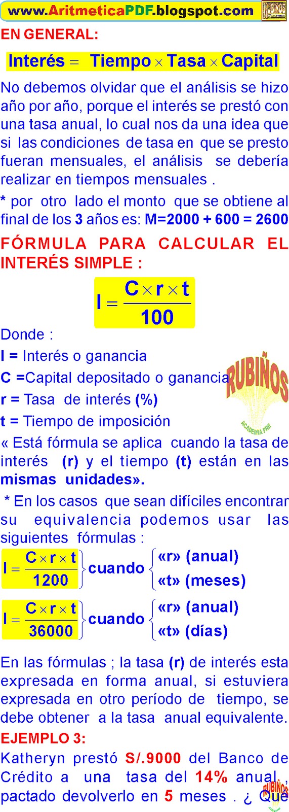 REGLA DE INTERÉS SIMPLE Y COMPUESTO EJERCICIOS RESUELTOS PDF