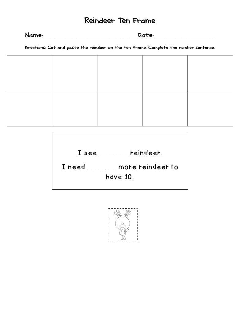 Lovely Literacy & More: Reindeer Math