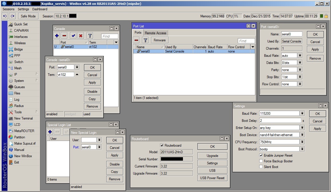 Mikrotik-Ukraine: Serial-порт Mikrotik (Console, Special Login).