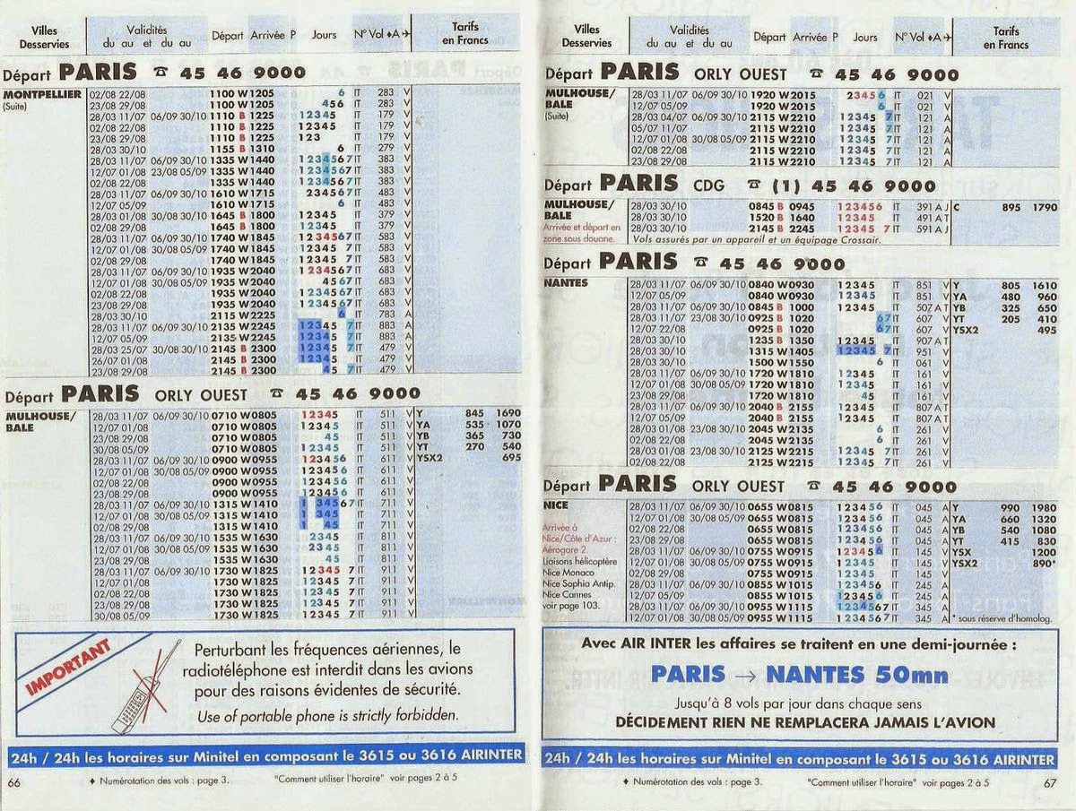 Airline memorabilia: Air Inter (1993)