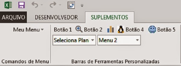 Atual Excel: Barra de menus personalizada excel VBA