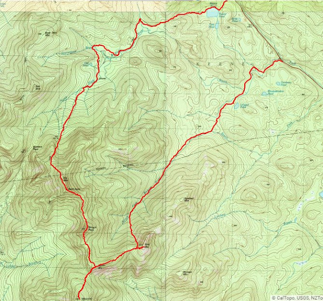 Off on Adventure: The 5 Dixes from Route 73 - Dix Wilderness - 6/20/16