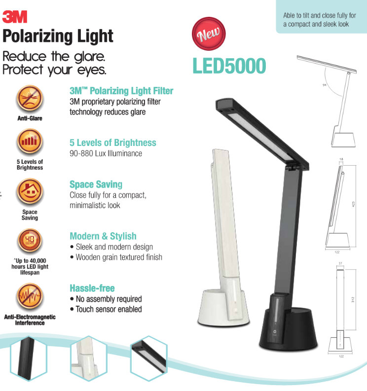 3M LED5000 Polorizing Light : Choosing the right desk lamp ...