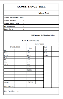 PAY BILLL & ACQUITTANCE BILL