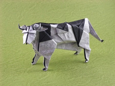 origami cow for kids ~ easy origami instructions for kids crafts