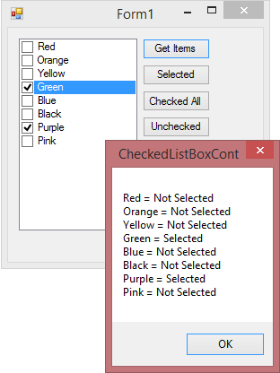 VB.NET: CheckedListBox Control Sample Project