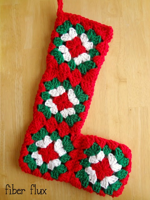 Fiber Flux: How To Make A Nostalgic Granny Square Stocking
