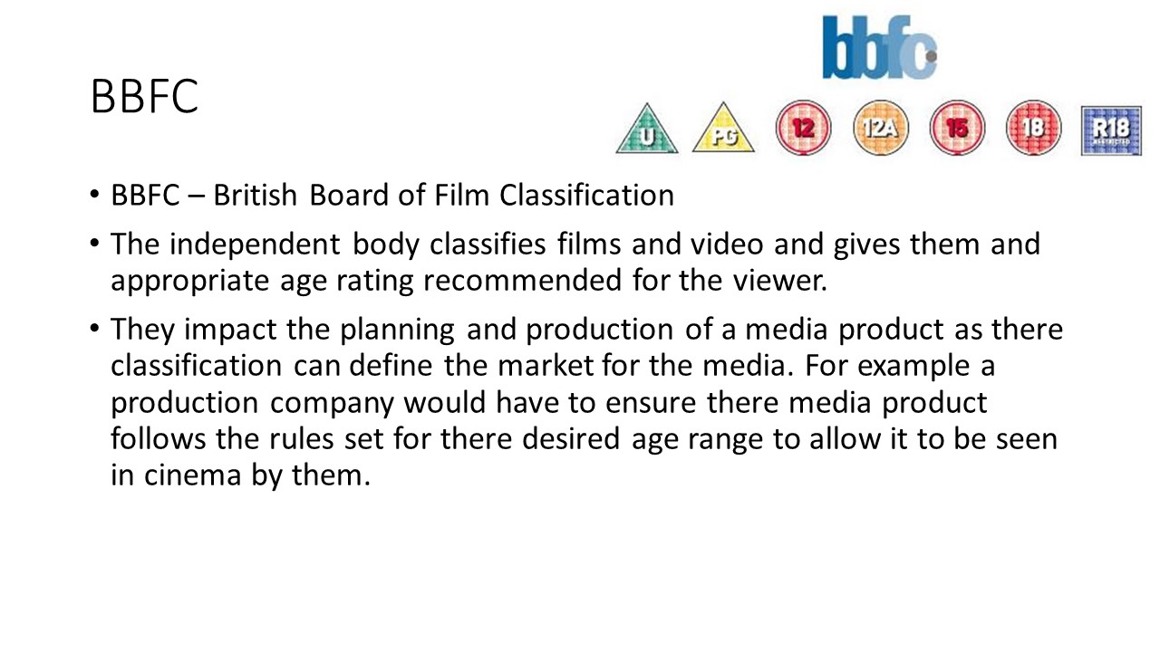 Unit 2: Pre Production & Planning: LO1 - Regulatory Bodies