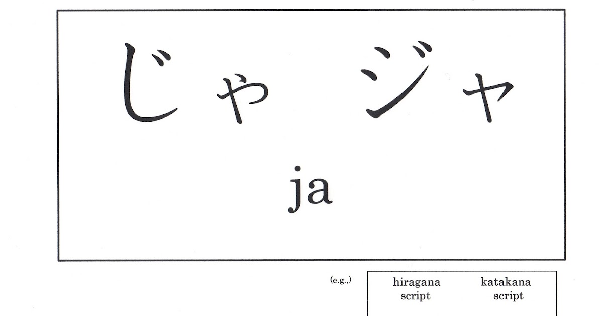 Learning Japanese Language 〜Sakura's Japanese〜: ja(じゃ、ジャ) Learning ...