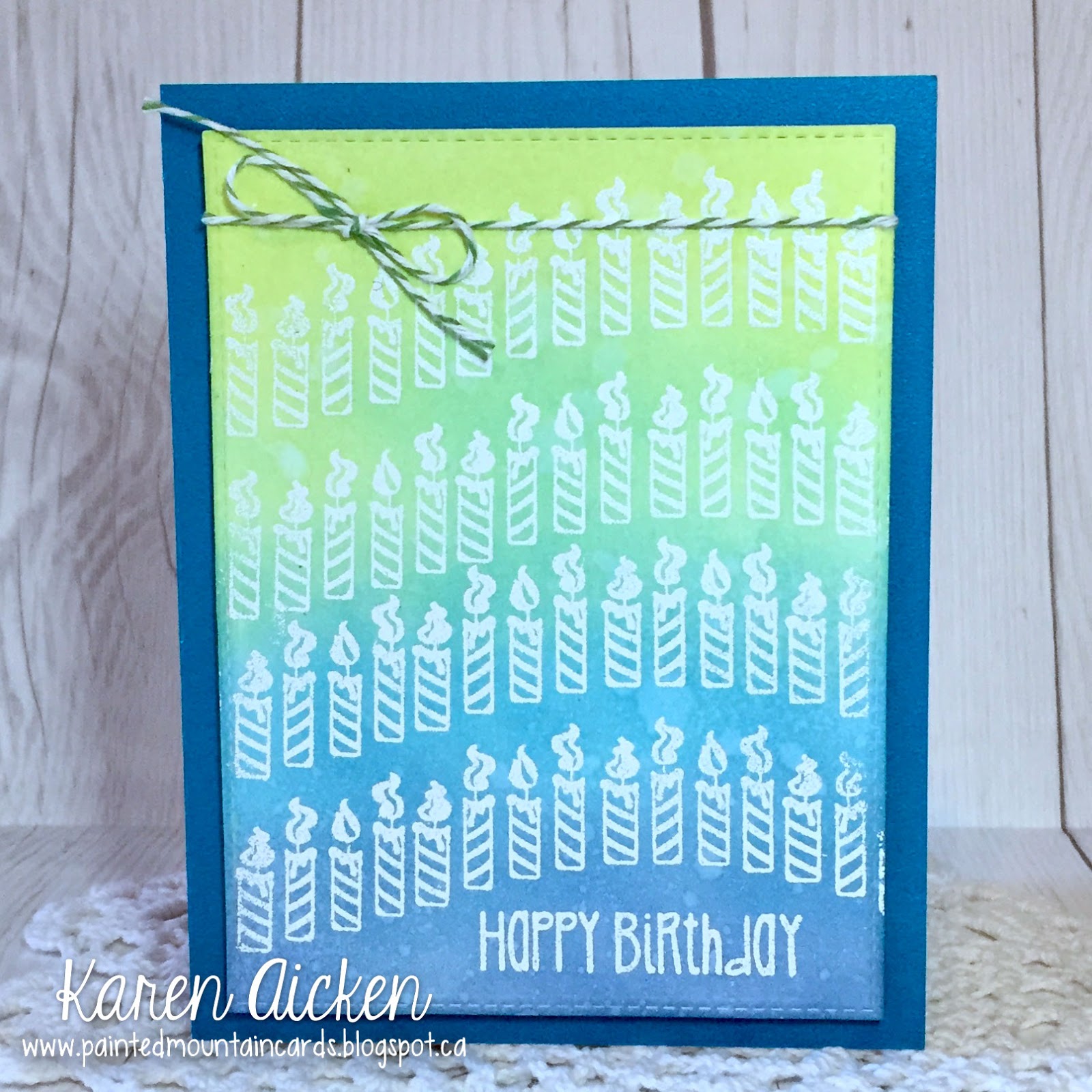 Painted Mountain Cards: Pair of Birthday Candle Cards