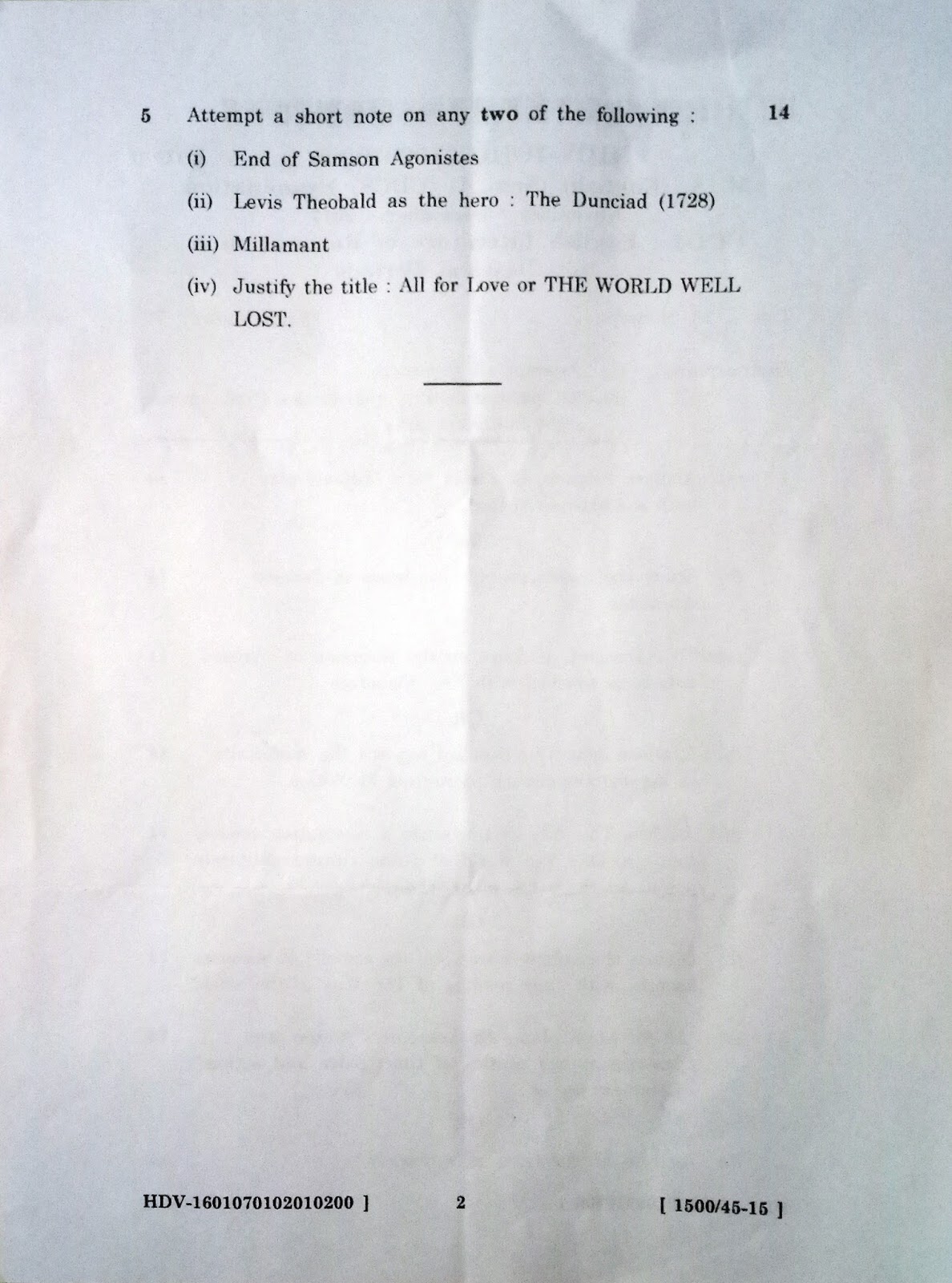 Where Learning is EASY: Saurashtra University M.A. Part 1 English Old ...