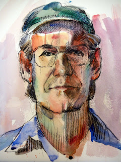 Artist Ron Wilson - Canada: "Ken" 10 x 12 portrait with conte pencil ...