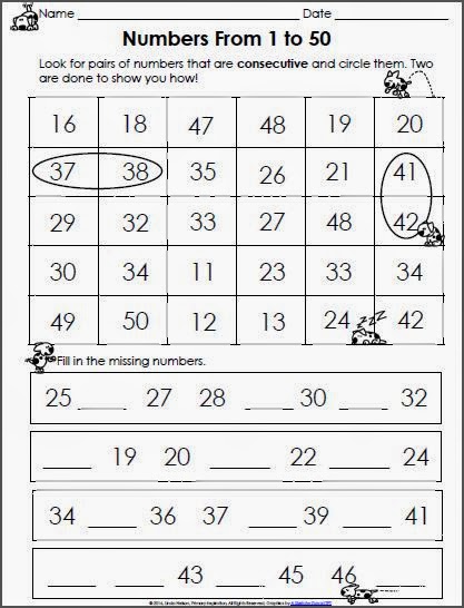 Primary Inspiration: Sequence of Numbers from One to 50