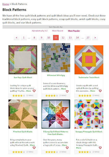 A Bright Corner: Five Friday Favorites: Sources for Quilt Block Patterns