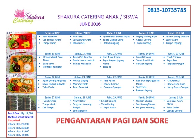 Menu July 2016 Katering Rumahan Karyawan dan Katering Anak / Katering ...