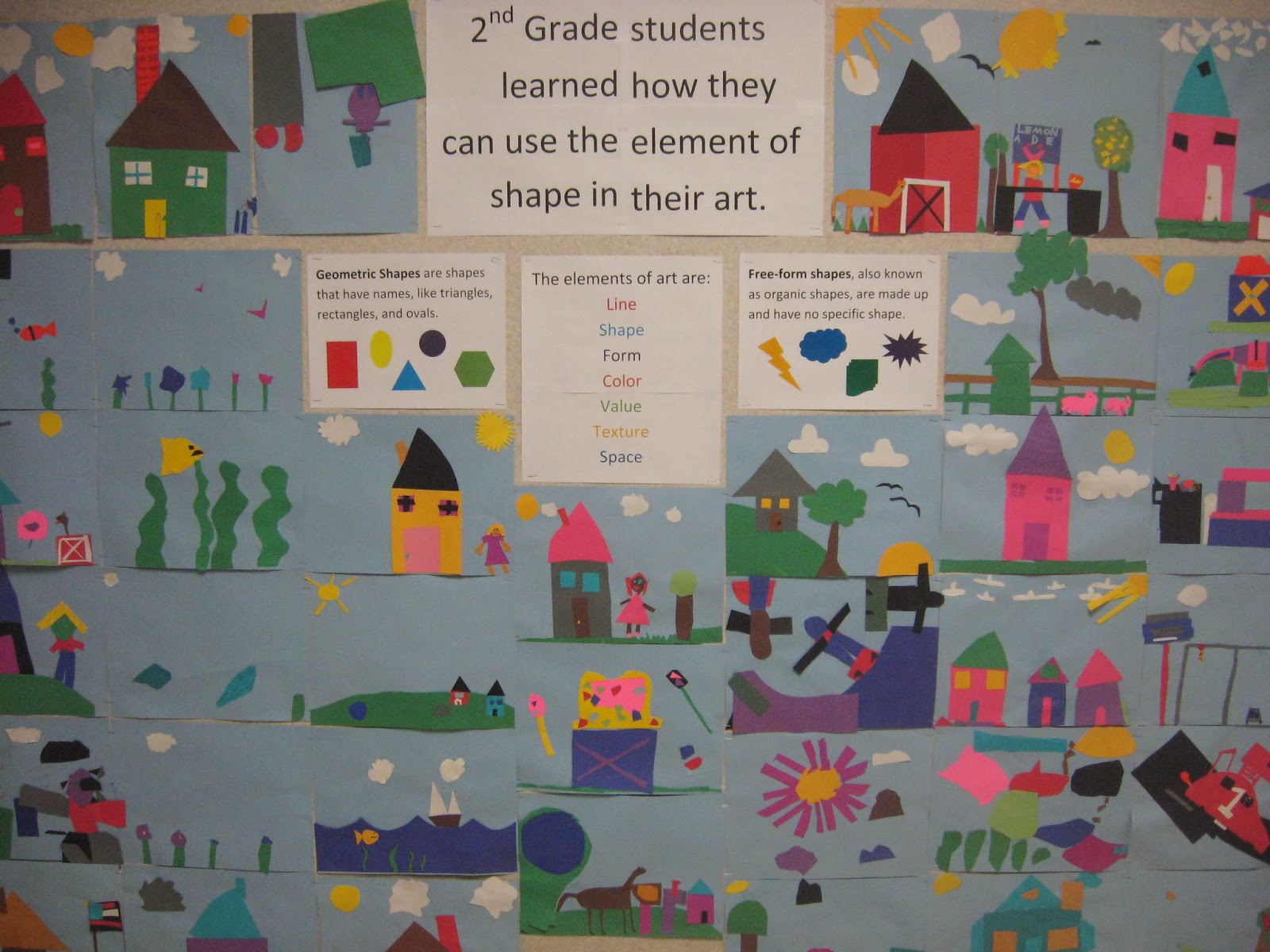 Miss Young's Art Room: 2nd Grade Shape Collages